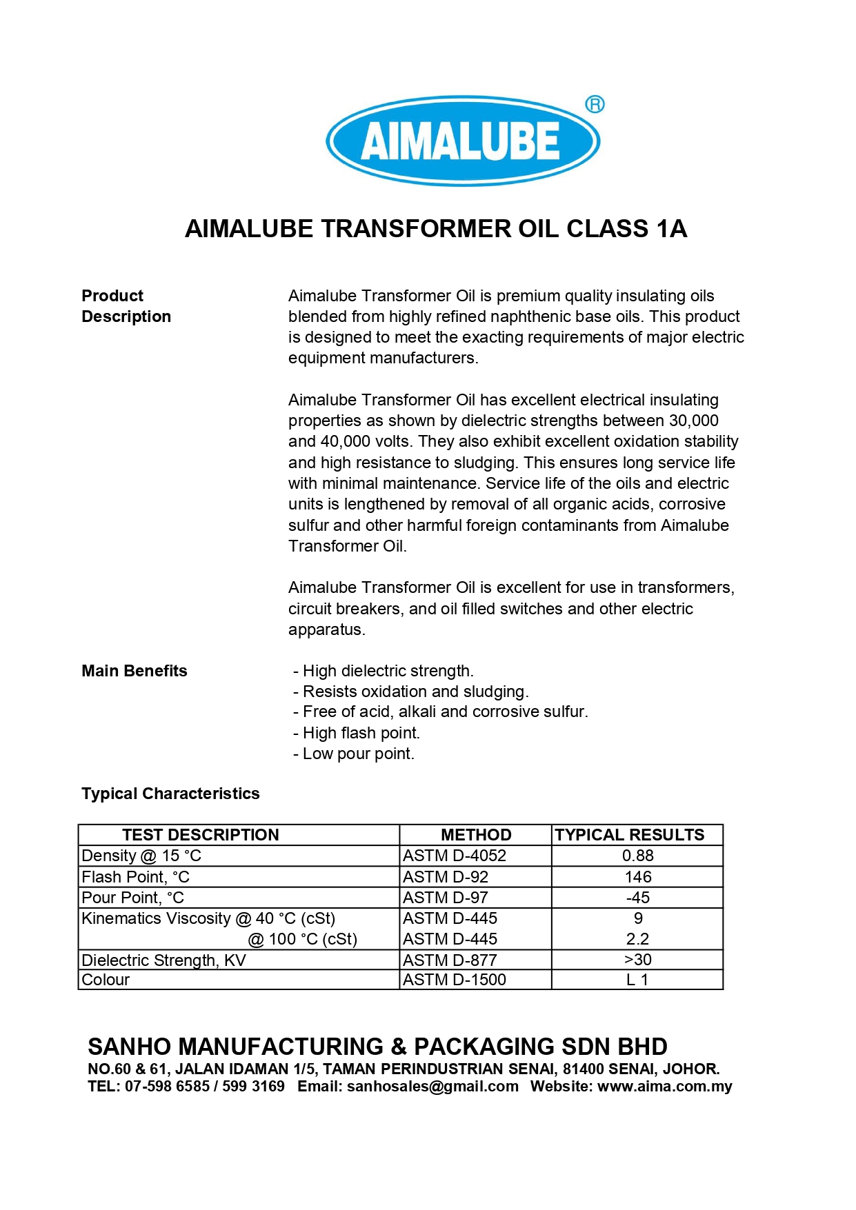Transformer Oil Class 1A